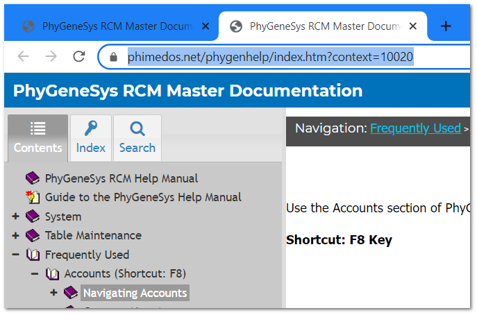 Guide to the PhyGeneSys RCM Help Manual